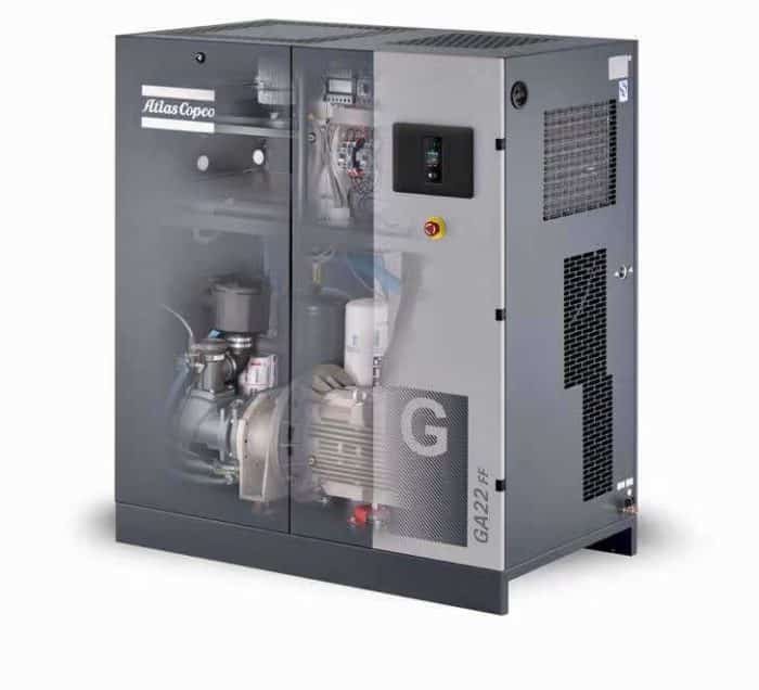 GA22 30Hp 22 KW Atlas Copco Rotary Screw Air Compressors By China Dealer